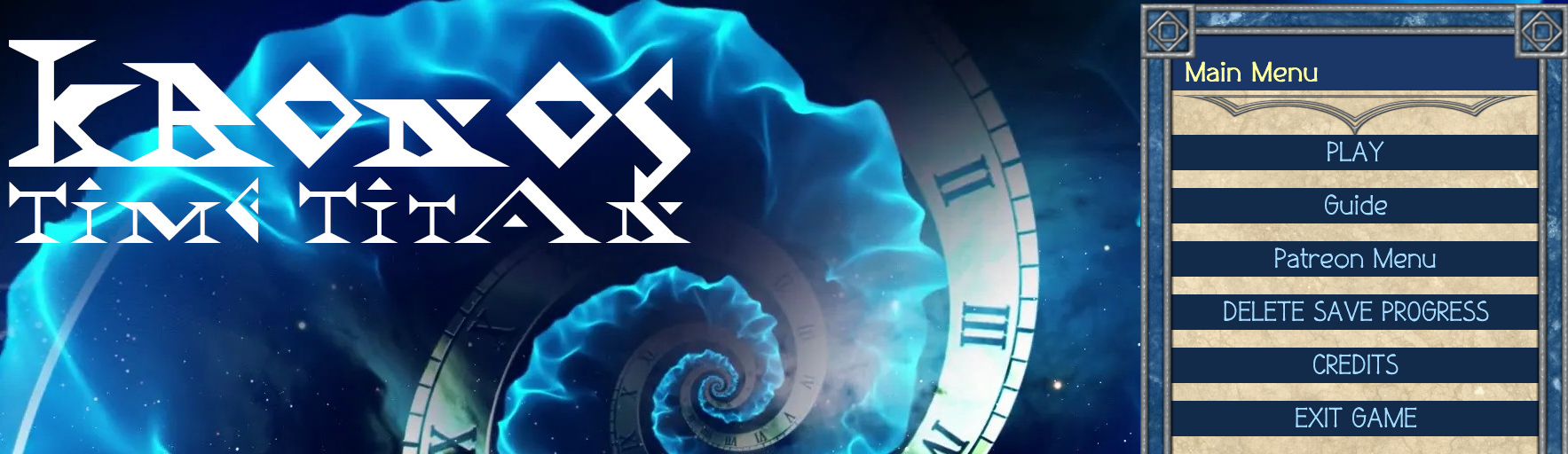 Main Menu – Kronos Time Titan
